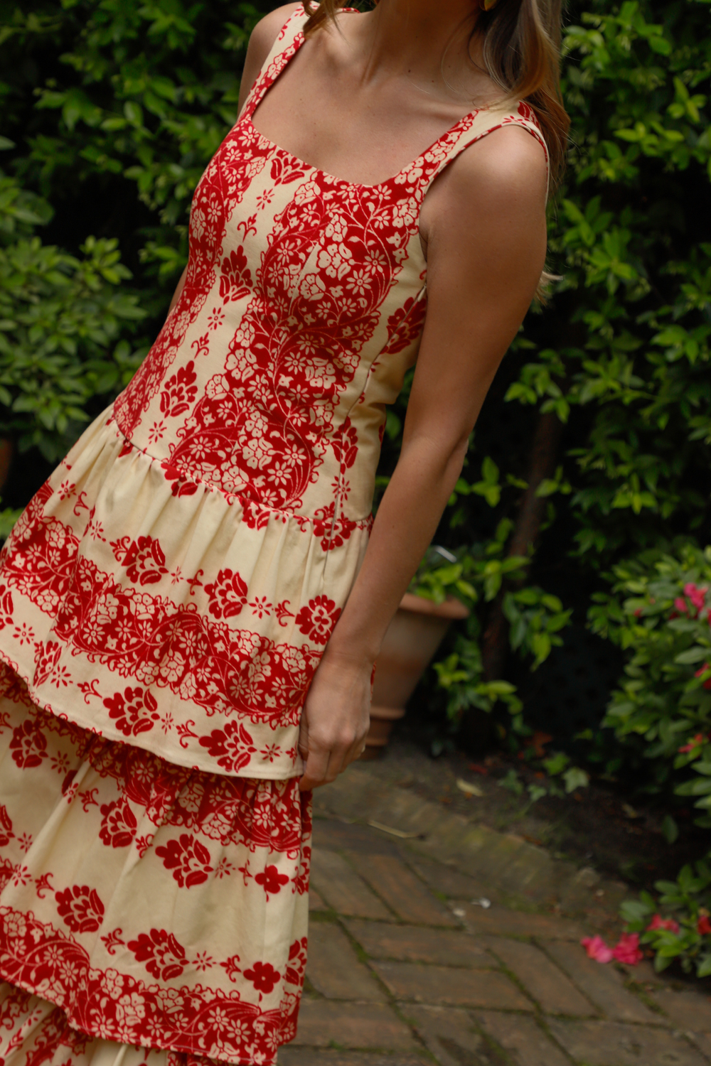 CLO PRINTED RED DRESS