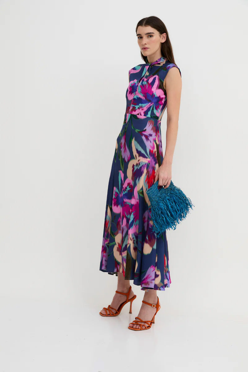 Vestido Anabel Monet Azul | Elegancia Floral – Sophie and Lucie