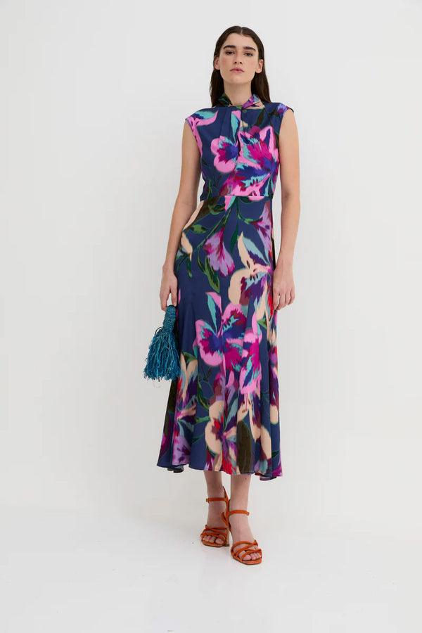 Vestido Anabel Monet Azul | Elegancia Floral – Sophie and Lucie